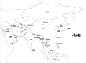 Printable Blank Map of Asia PDF Download