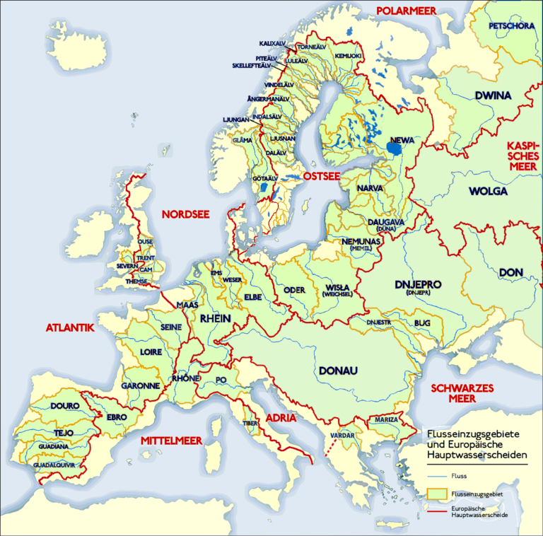 Printable Labeled Map of Europe with Countries PDF