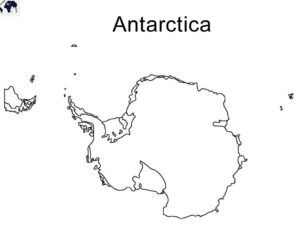 Blank Map of Antarctica Printable Outline PDF