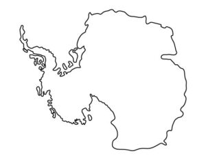 Blank Map of Antarctica Printable Outline PDF