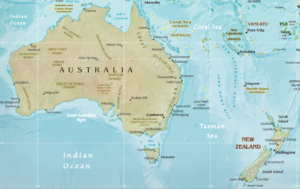 Australia Physical Map Printable PDF