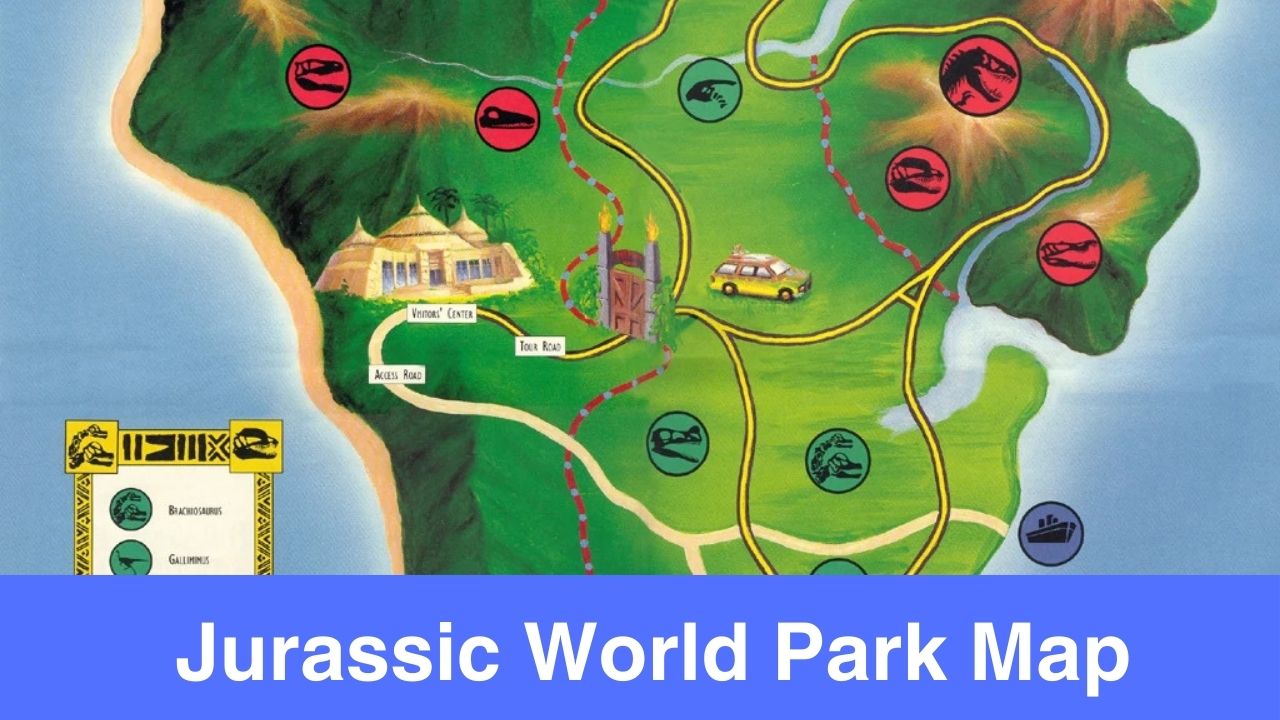 Jurassic World Theme Park Map PDF