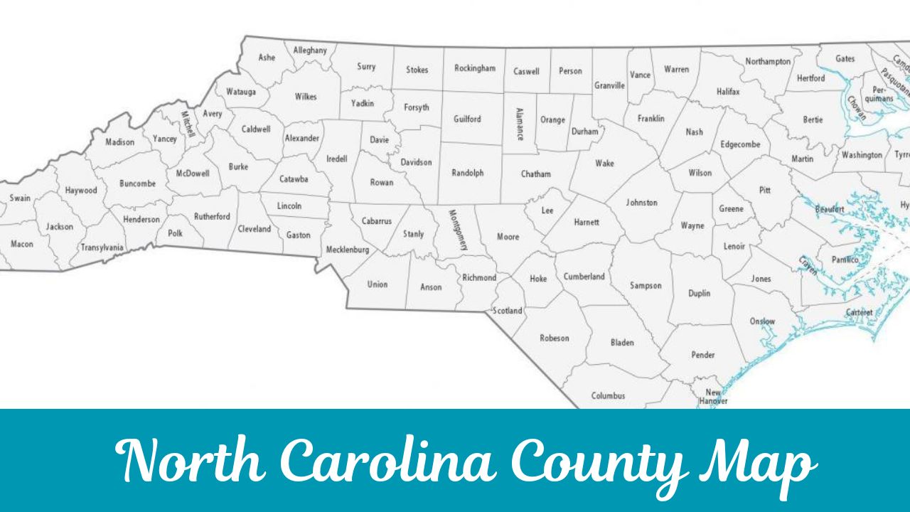 North Carolina County Map | NC Counties Map