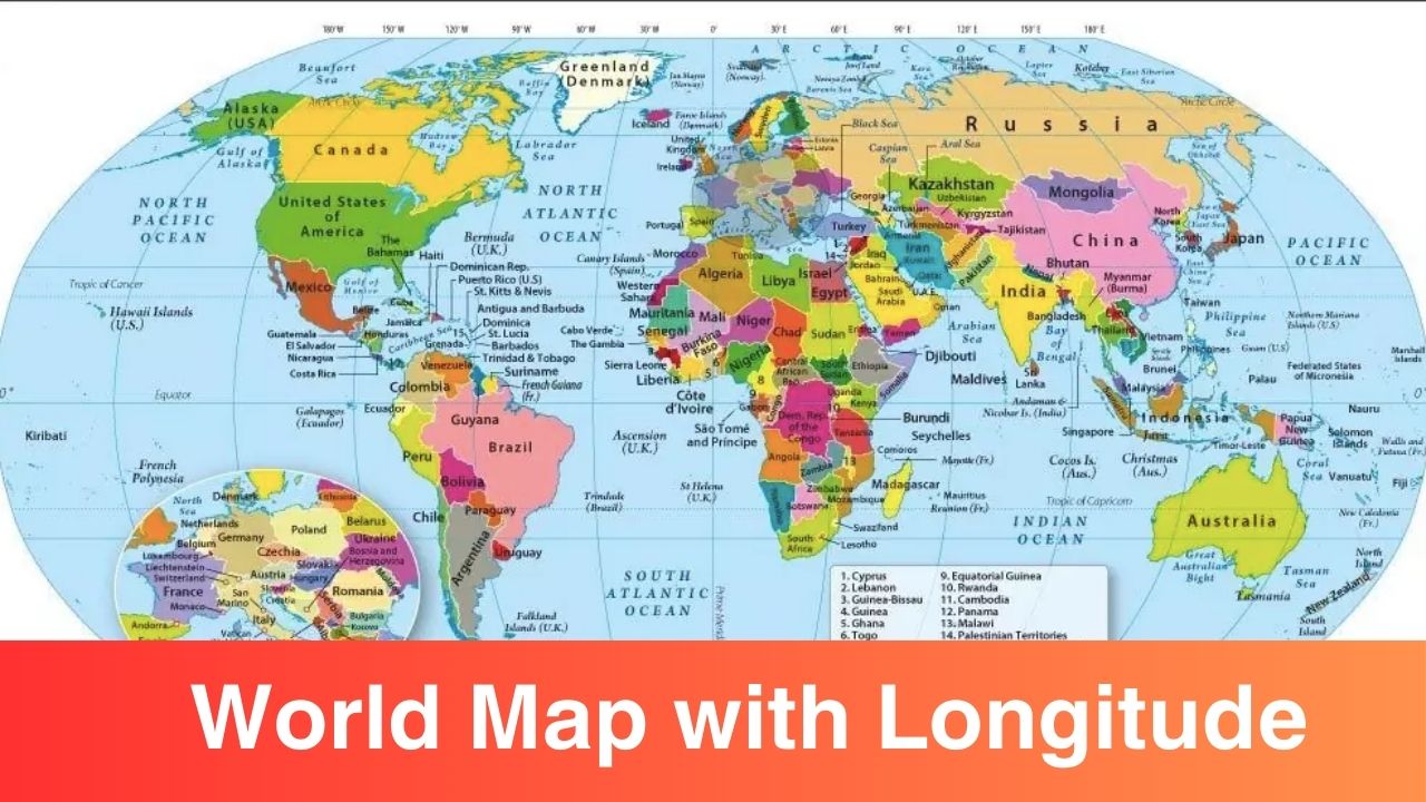 Printable Map of the World with Latitude and Longitude Lines PDF