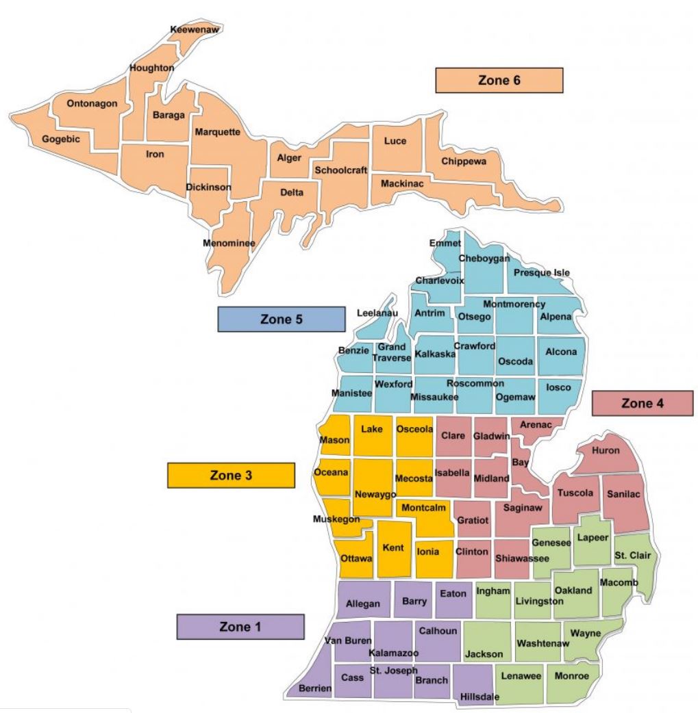 Guide to Michigan County Map, Cities, Rivers | County Maps