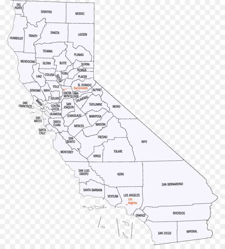 California County Map | Study Geography, Rivers
