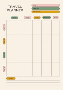 Printable Trip Itinerary Planner with Maps | Plan Your Next Trip